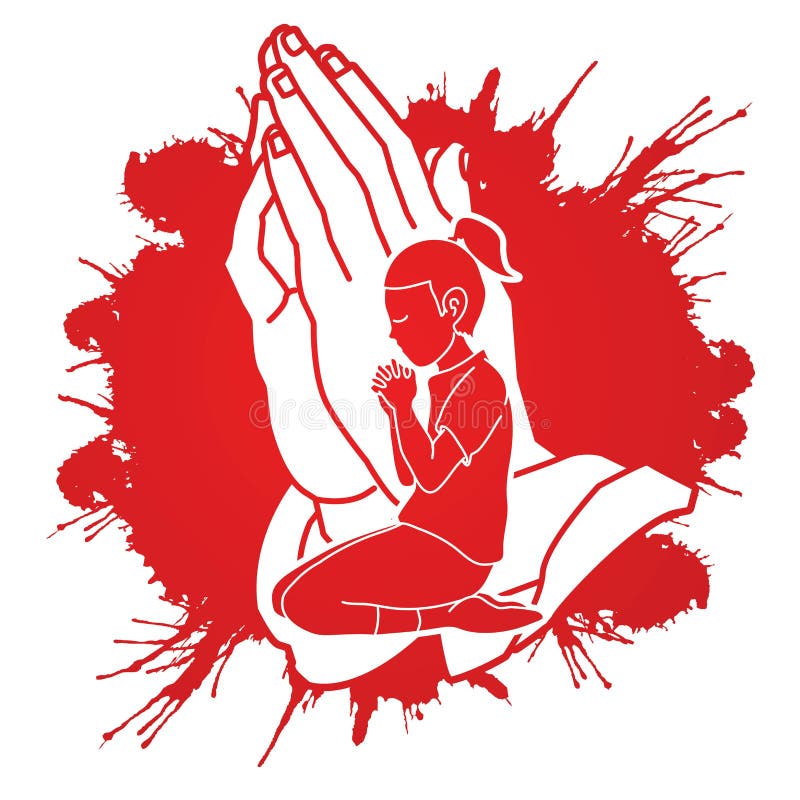 Girl Prayer, Christian Praying, Praise God, Worship Cartoon Stock ...