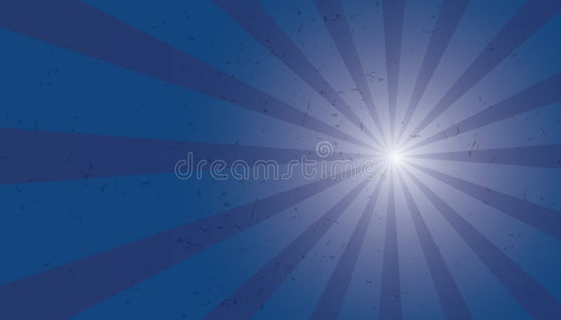 Vintage Blue Rising Sun or Sun Ray, Sun Burst Retro Vector Stock Vector ...