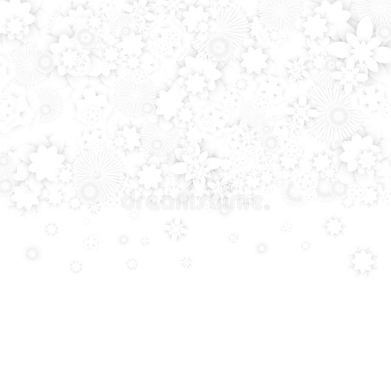 Vector Background with White Flowers Stock Vector - Illustration of ...