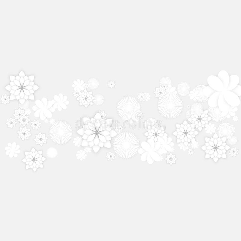 Vector Background with White Flowers Stock Vector - Illustration of ...