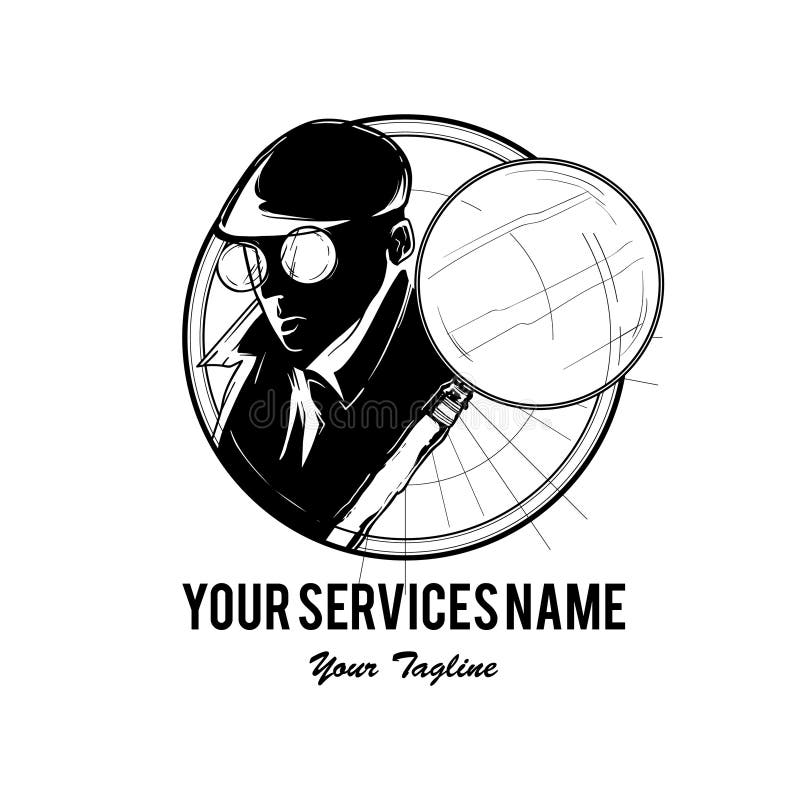 Detective Service Logo Template Stock Vector - Illustration of premade ...