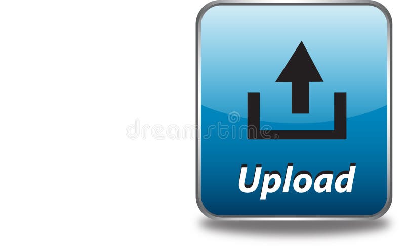 Illustration Creative Upload Web Button on White Background Stock ...