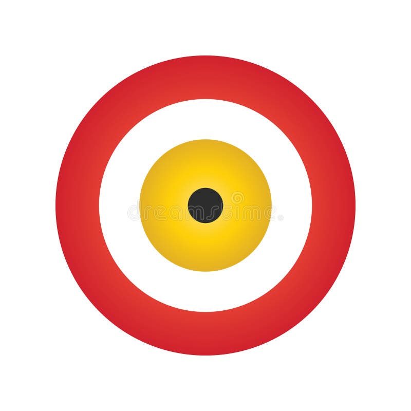 Evil Eye Vector in Red and Yellow Colors Stock Vector - Illustration of ...
