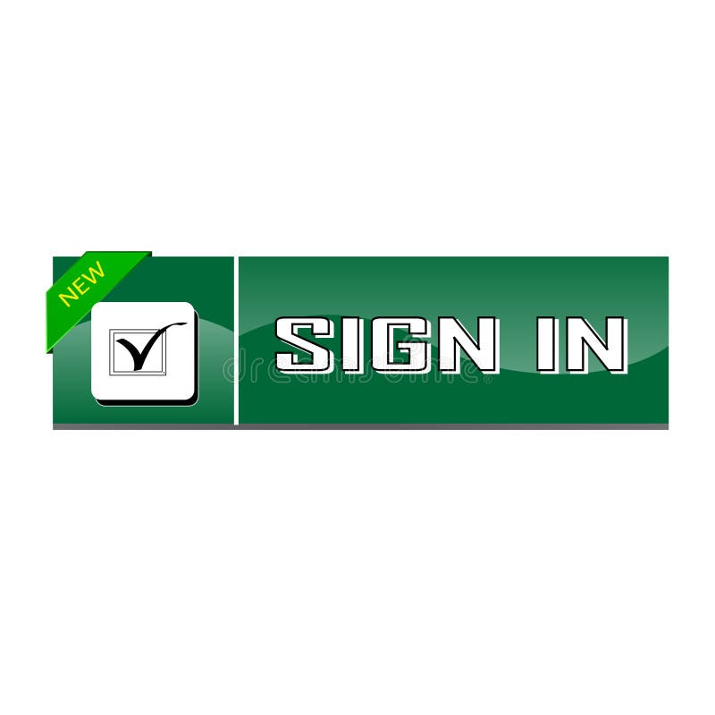 Illustration Creative Design Sign in Web Button on White Background ...