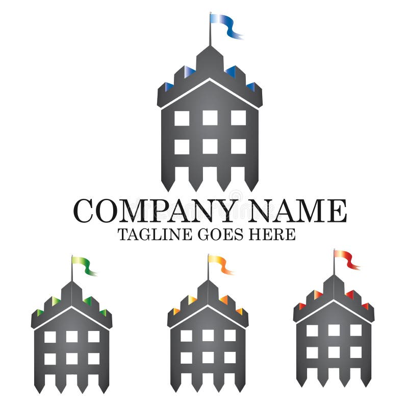 Fortress Castle Home Vector Design Stock Vector - Illustration of ...