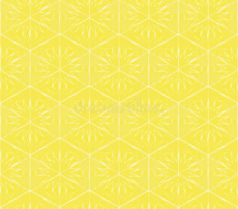 Seamless Geometric Vector Pattern with Hexagonal Shapes and Pale Yellow ...