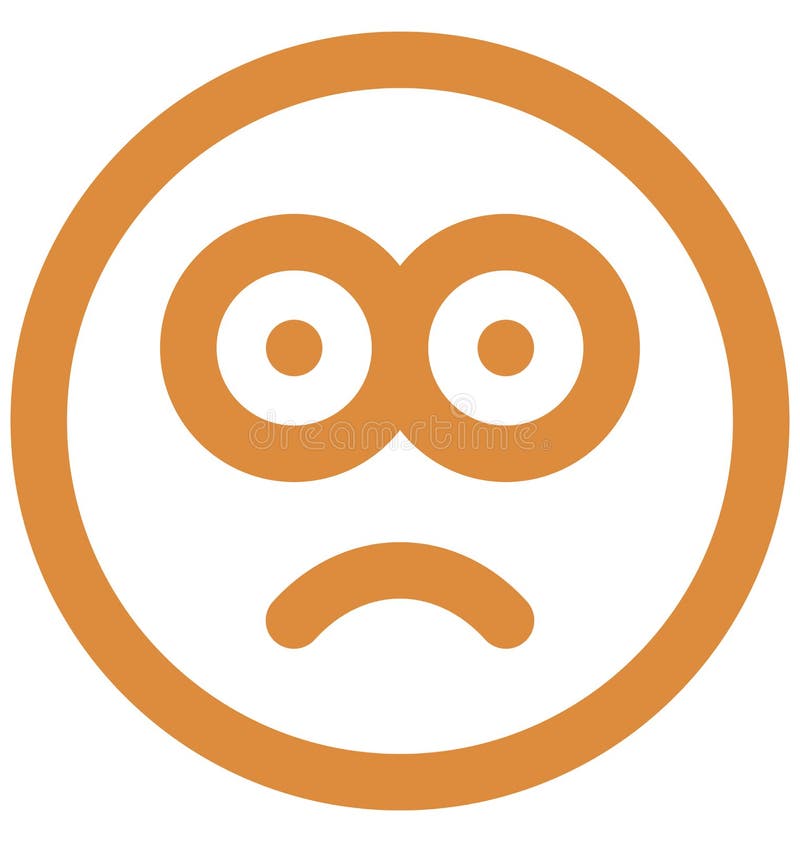 Bemused Face, Gaze Emoticon Vector Isolated Icon Which Can Easily ...