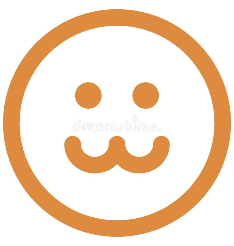 Zig Zag Lip Emoticon, Sad Vector Isolated Icon Which Can Easily Modify ...