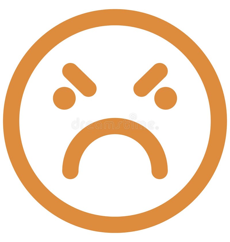Rage, Gaze Emoticon Vector Isolated Icon Which Can Easily Modify or ...