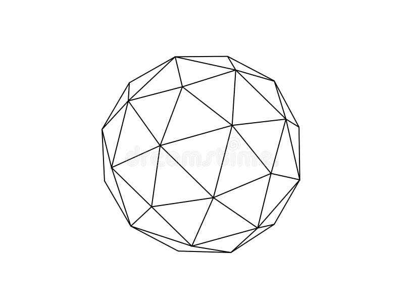 Geodesic Sphere Illustration Vector Stock Vector - Illustration of ...
