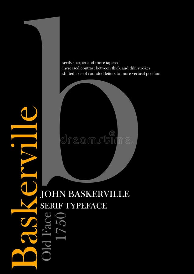 Baskerville Type Poster Composition. Stock Illustration - Illustration ...