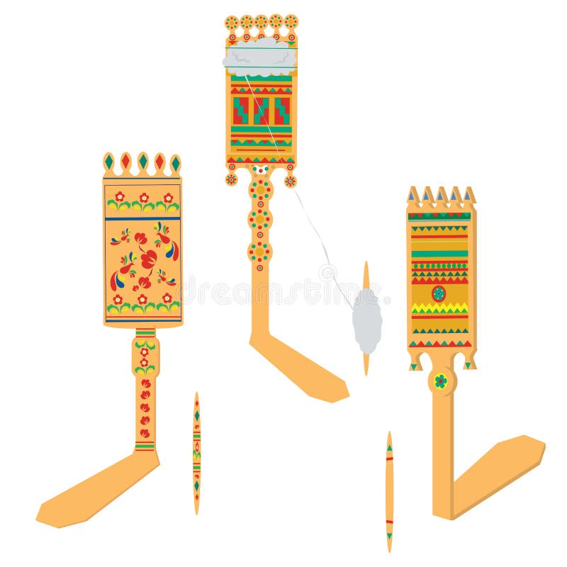 Spinning Wheel Spindle Clipart