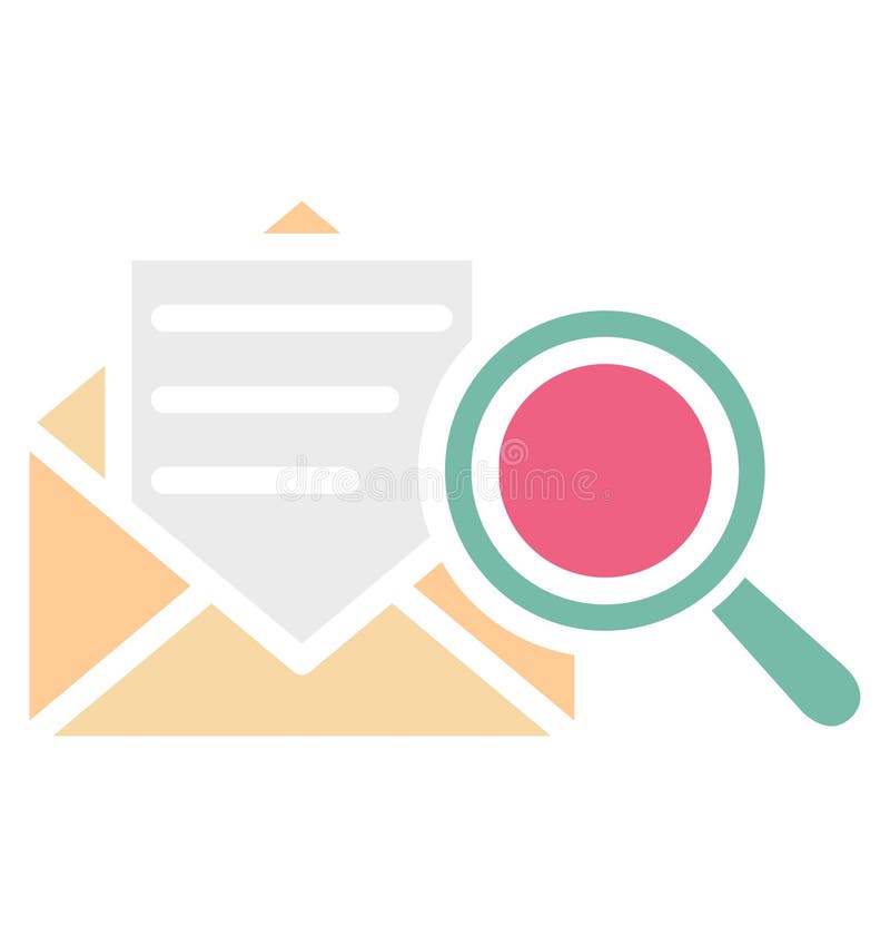 Mail Lookup Isolated Vector Icon Which Can Easily Modify or Edit Stock ...