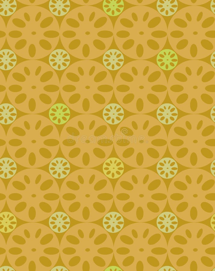 Abstract Geometric Seamless Pattern with Lotus Root Slices Stock Vector ...