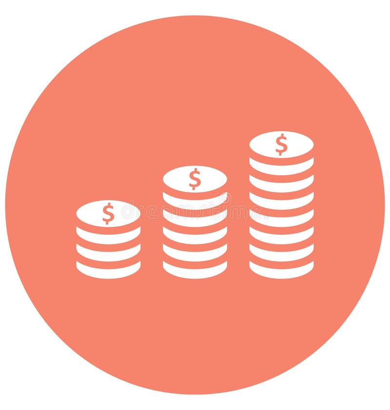 Coin Collection Isolated Vector Icon Which Can Easily Modify or Edit ...