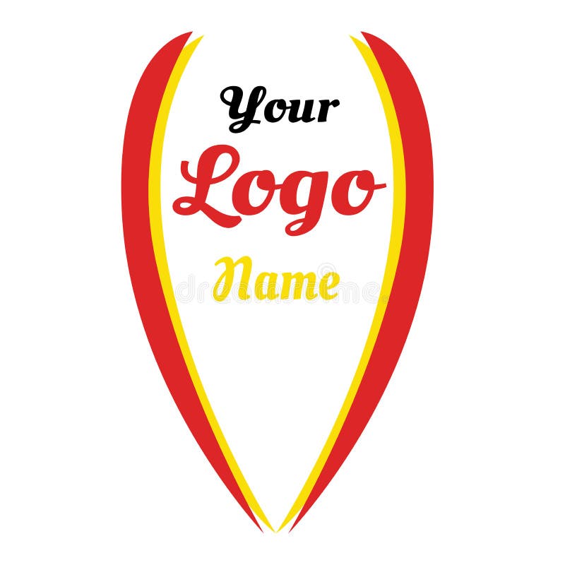 Red and yellow logo stock vector. Illustration of company - 12900140