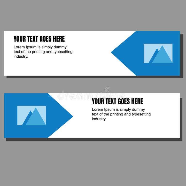 Abstract Banner Blue Triangle Design Stock Illustration - Illustration ...