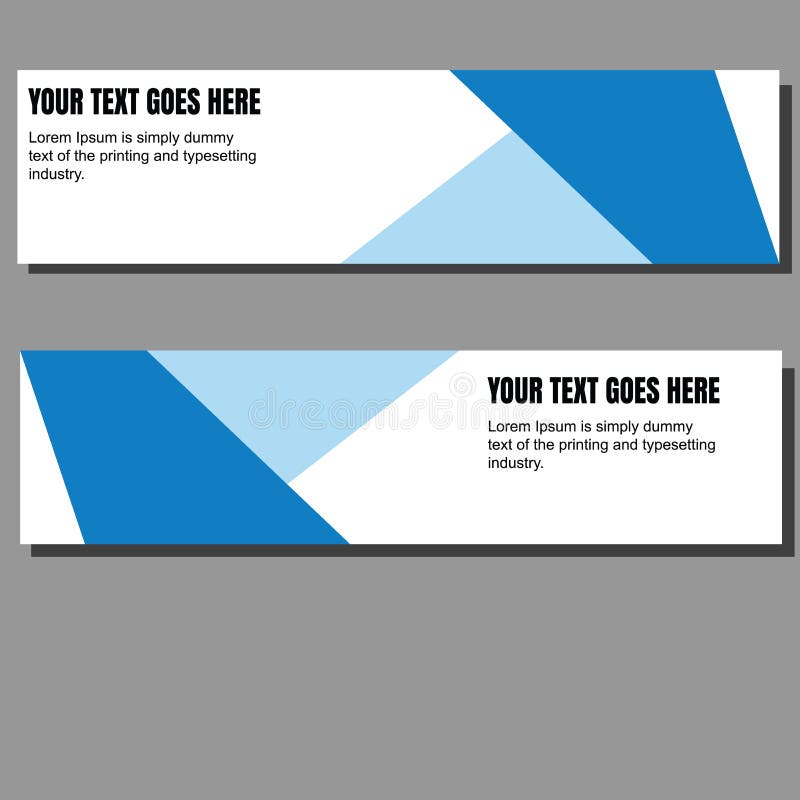 Abstract Blue Banner Illustration Vector Stock Vector - Illustration of ...