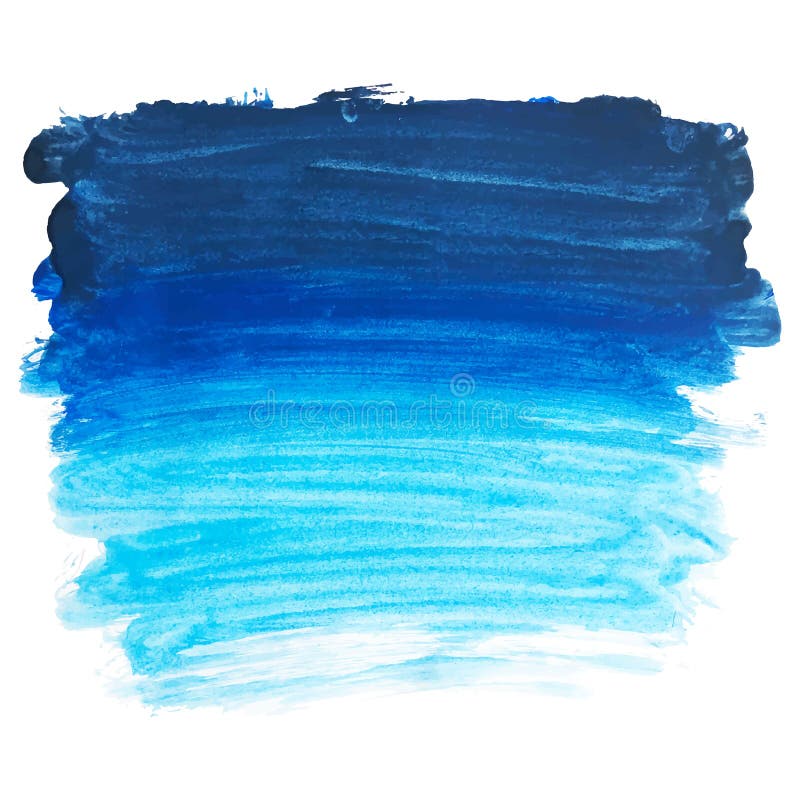 Hand Painted Blue Watercolor Background. Watercolor Wash. Stock Vector ...