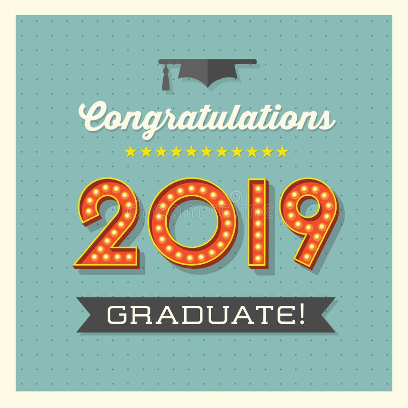 2019 Graduation Celebration Party Template or Invitation Card De Stock ...