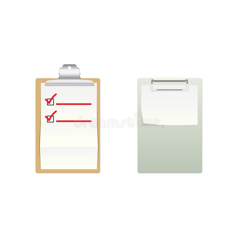 Vector Clipboards,High Detailed Note Boards Stock Vector - Illustration ...