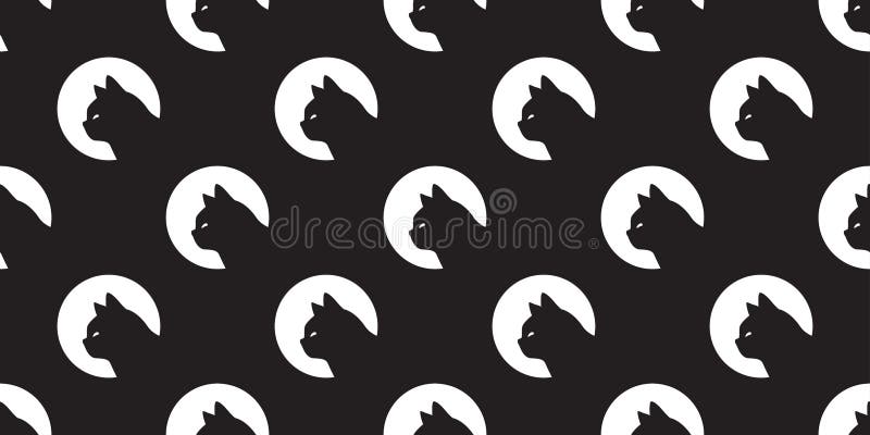 Cat Seamless Pattern Vector Kitten Calico Head Pet Breed Scarf Isolated ...