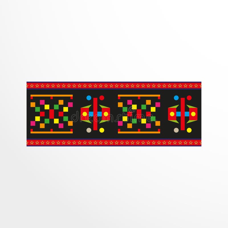 Decorative Strip with Elements of an Ornament in Ethnic Style. Vector ...