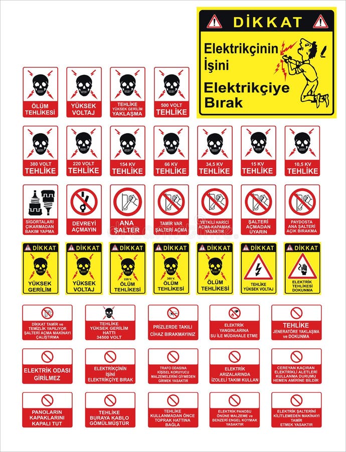 Turkish Signage Models, Hazard Sign, Prohibited Sign, Occupational ...