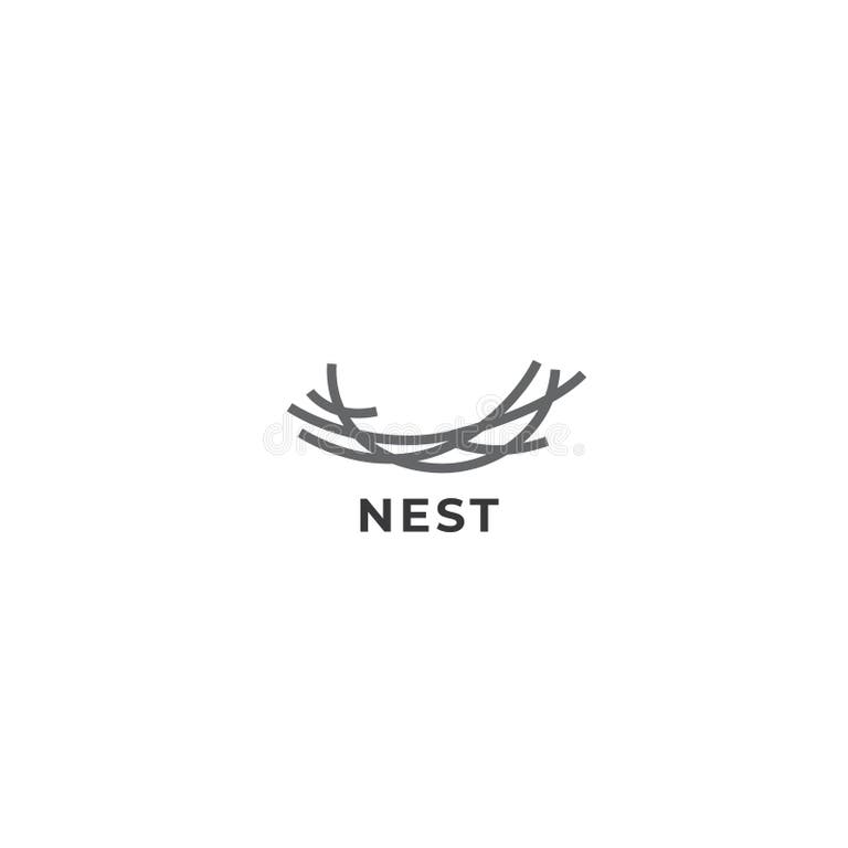Nest Vector Logo. Nest Icon Stock Vector - Illustration of icon ...