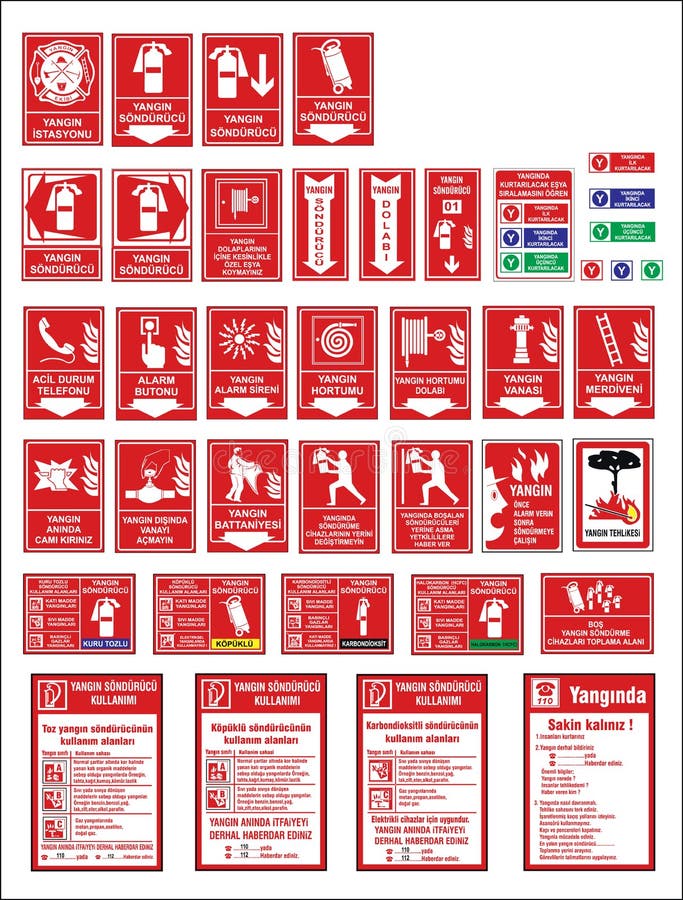 Turkish Signage Models, Hazard Sign, Prohibited Sign, Occupational ...