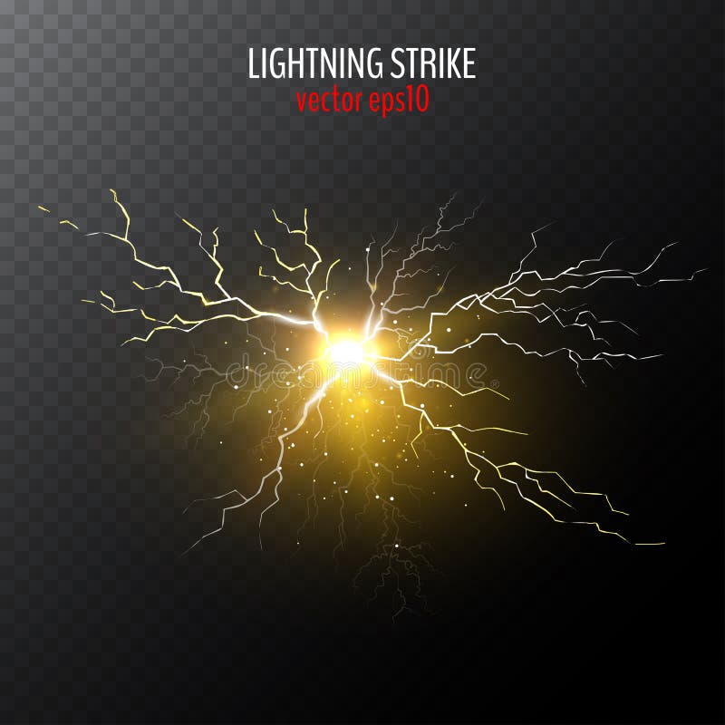 Yellow lightning bolt stock vector. Illustration of digital - 145635334