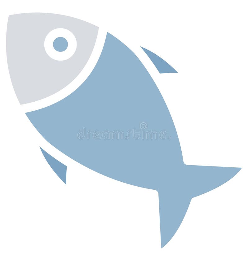 Cooked Fish Isolated Vector Icon Which Can Easily Modify or Edit Stock ...