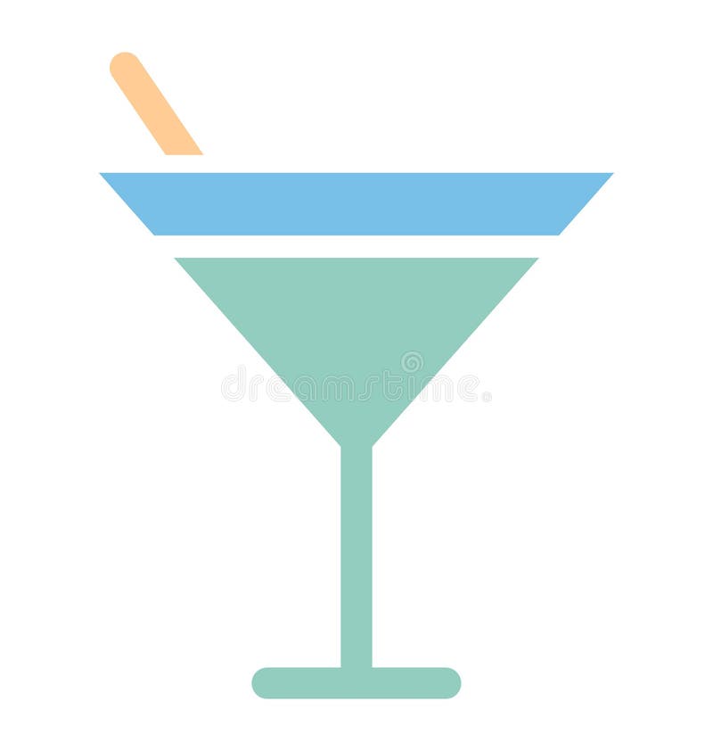 Print Cocktail Isolated Vector Icon Which Can Easily Modify or Edit ...