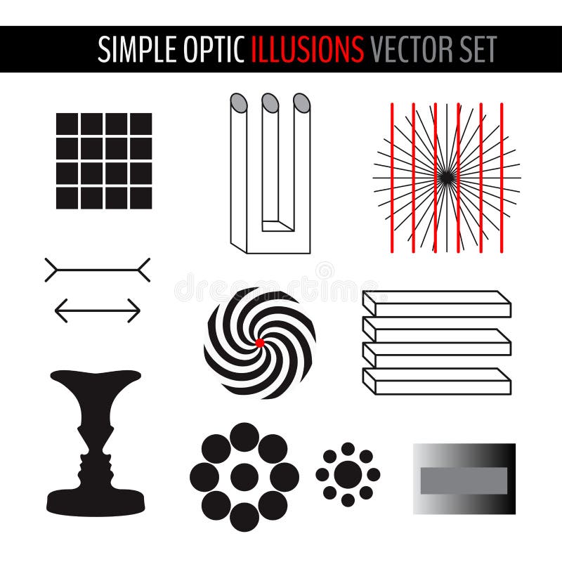 Optical illusions stock vector. Illustration of abstract - 145724909