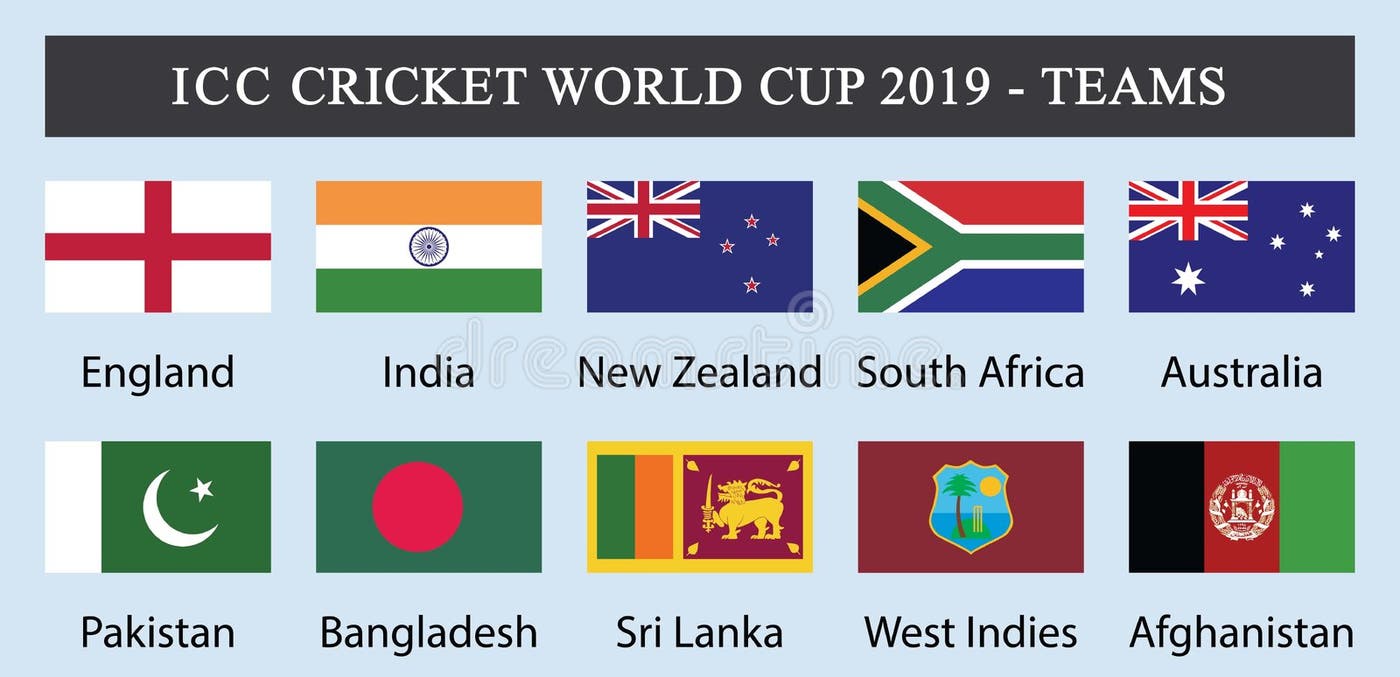 Flags Cricket World Cup Stock Illustrations – 178 Flags Cricket World ...