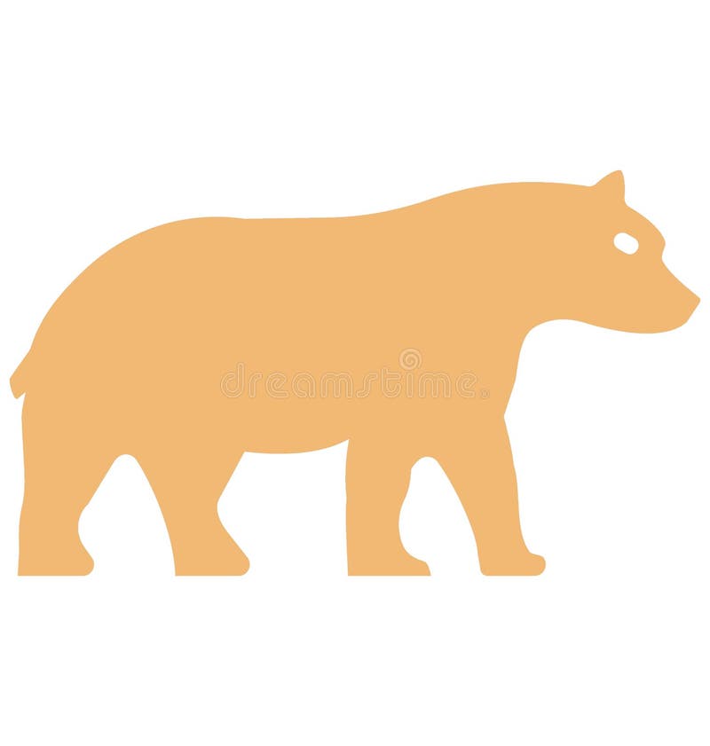 Bear Isolated Vector Icon Which Can Easily Modify or Edit Stock Vector ...