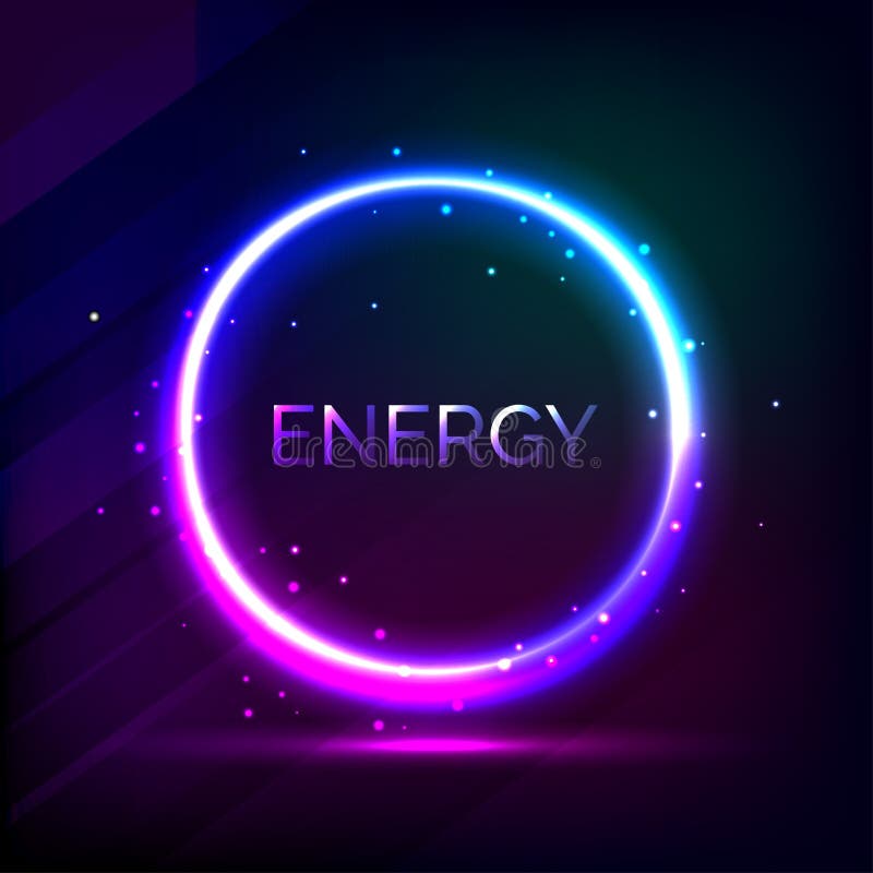 Cosmic circle of energy stock vector. Illustration of glitter - 145897958