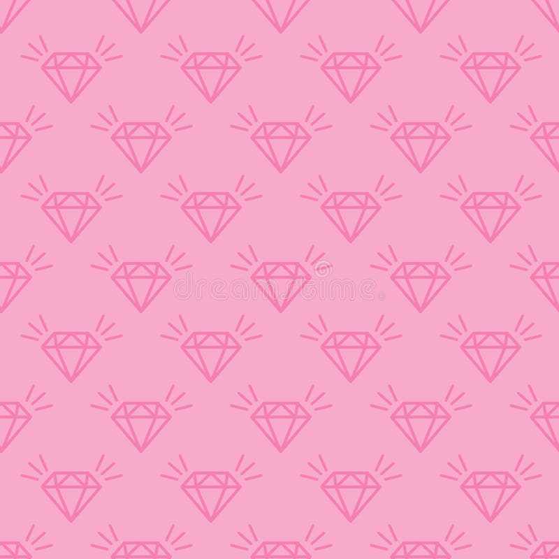 Pink Diamonds Vector Seamless Pattern. Colors Texture. Digital Designed ...