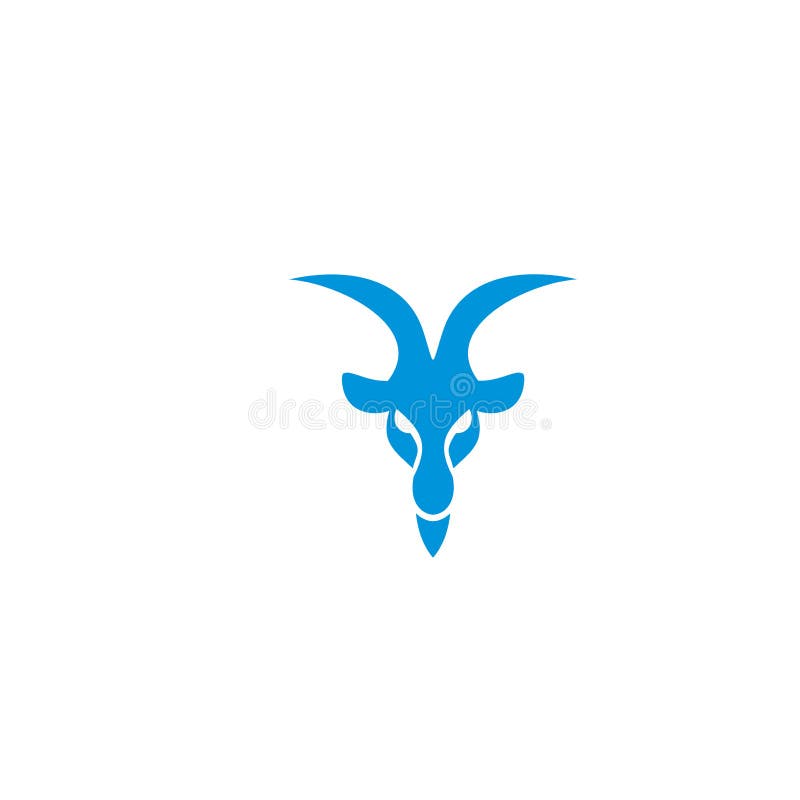 Flat Luxury Lamb Goat Head Logo Icon Design Vector Illustration Stock ...