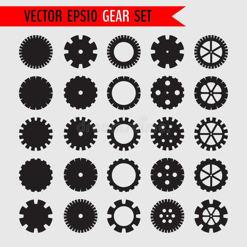 Simple Cogwheel, Gear Wheel Vector Illustration for Apps and Websites ...