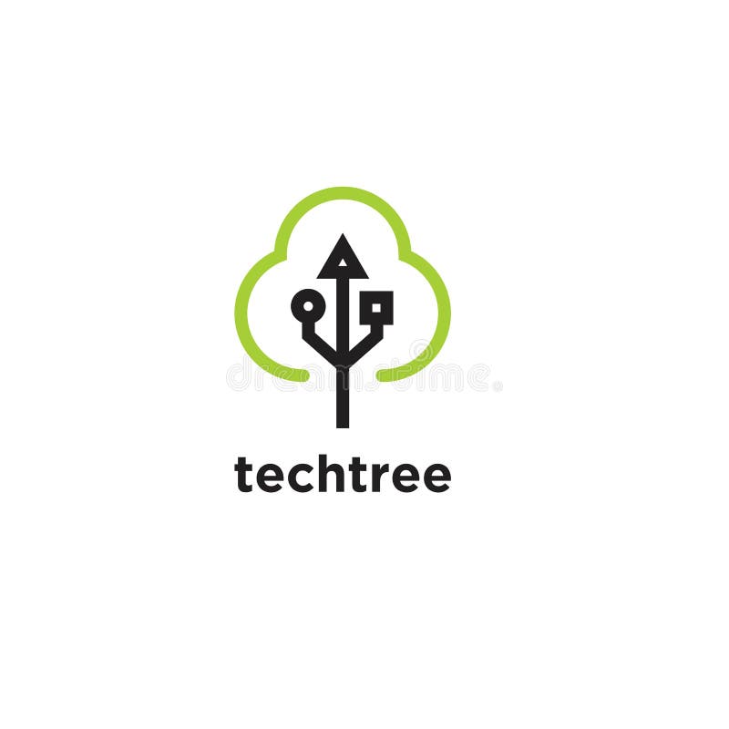 Tech Tree Technology Computer Net System Vector Logo Icon Illustration ...