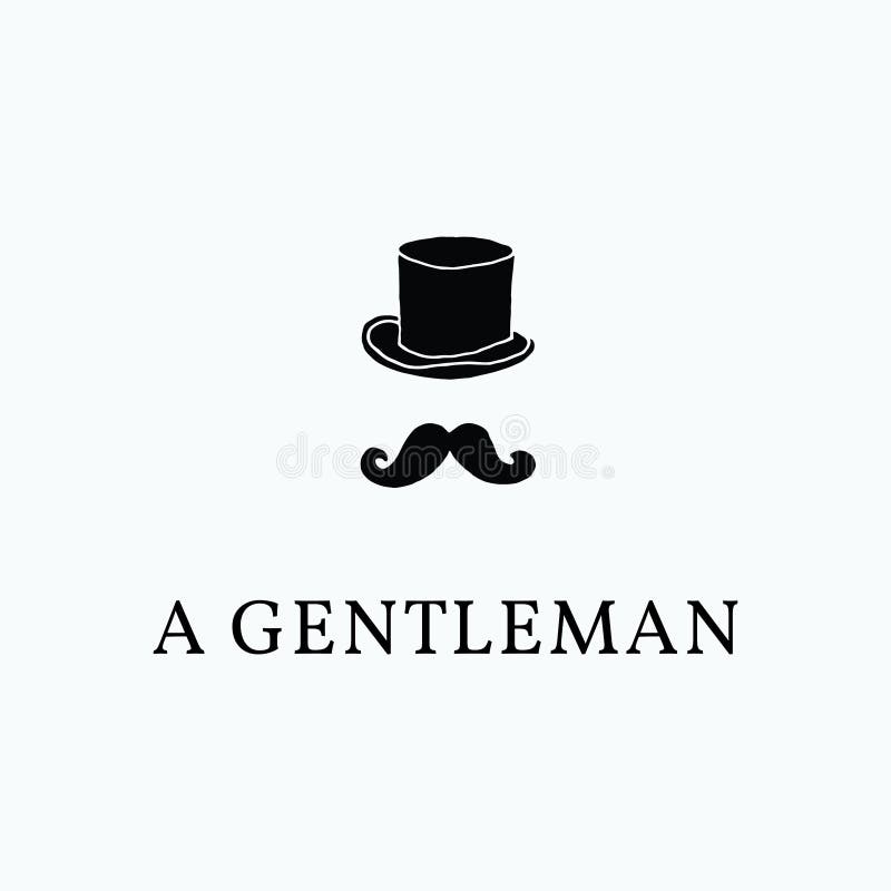Exclusive Hand Drawn Gentleman Vector Icon Stock Vector - Illustration ...