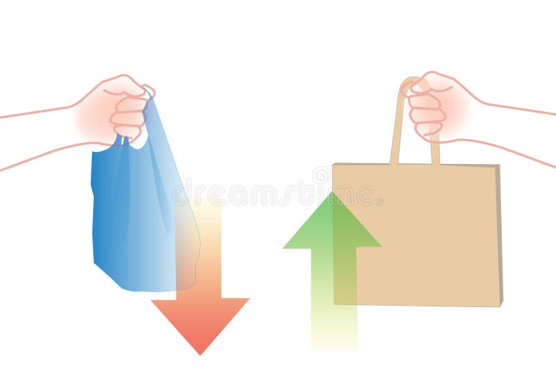 The Hand Handle Plastic Bag and Another Hand Handle Fabric Bag. No ...