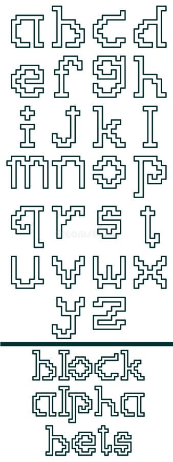 Calligraphy Normal Letters Block Alphabets from a To Z in Unique Style ...