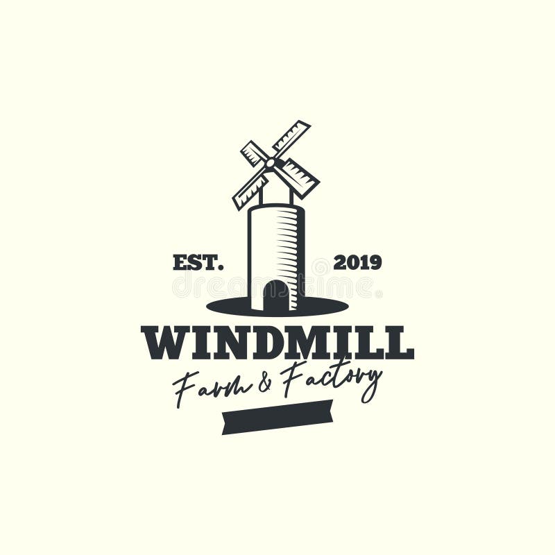 Windmill Logo Template Vector. Building Logo Template Stock Vector ...