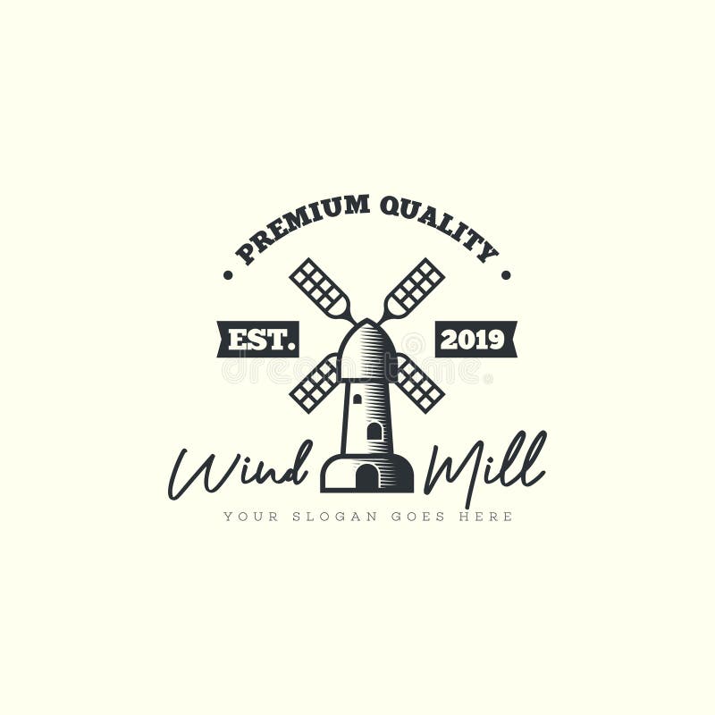 Windmill Logo Template Vector. Building Logo Template Stock ...
