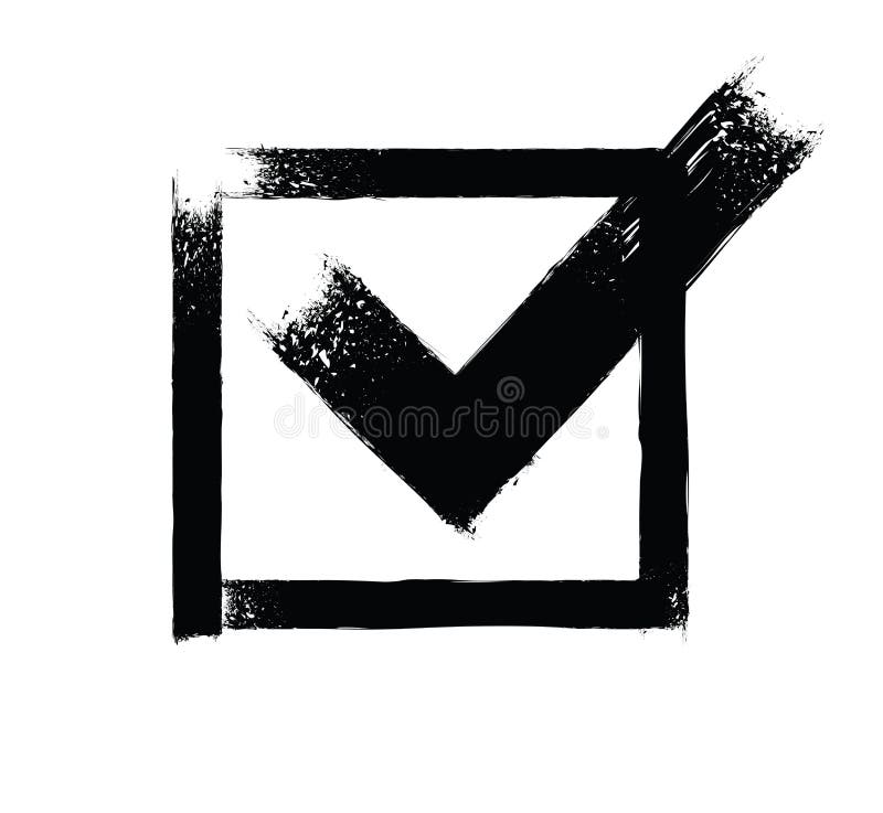 Black Tick Icon Vector Symbol, Checkmark Isolated on White Background ...