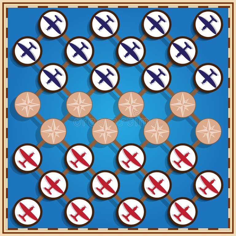 The Stylized Game of Checkers. Stock Vector - Illustration of plane ...
