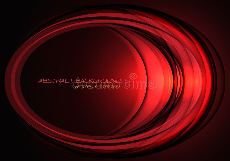 Abstract Red Light Ellipse Curve Overlap on Black Design Modern Luxury ...