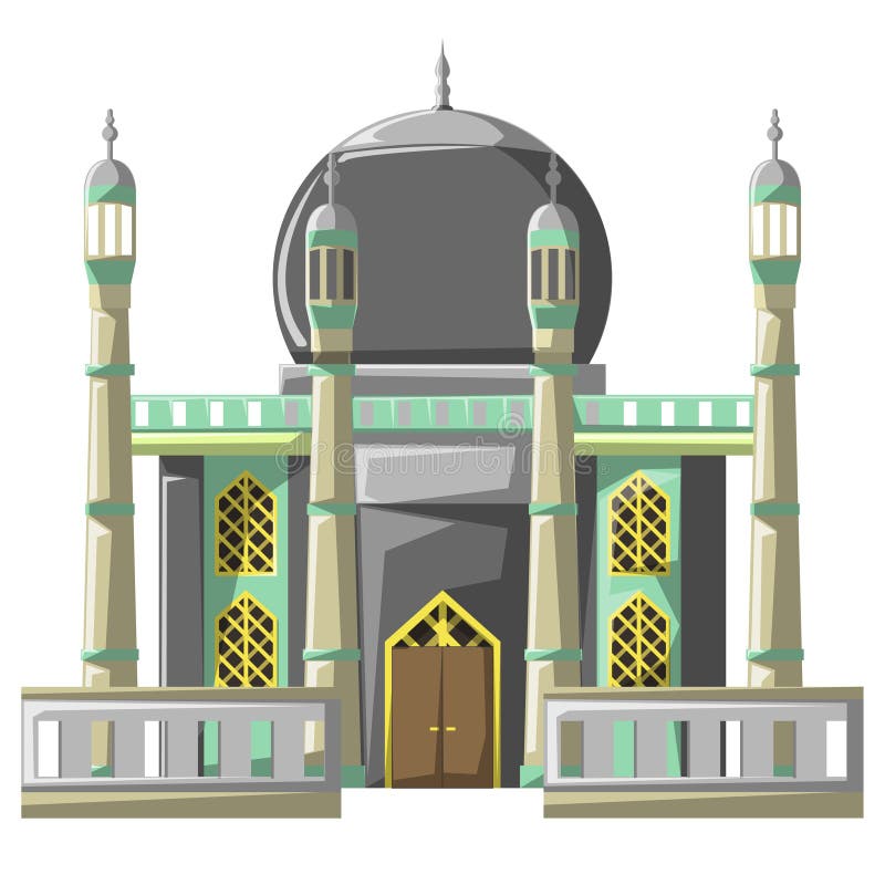 Quba Mosque in Madinah Icon. Doodle Hand Drawn or Outline Icon Style ...